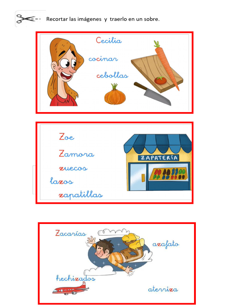 Imagenes Con Za Ce Ci Zo Zu | PDF