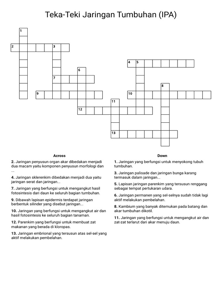 TTS IPA (Jaringan Tumbuhan) | PDF