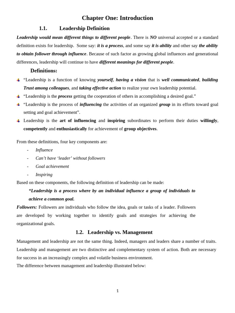 Leadership and Change Management-Note | PDF | Leadership ...