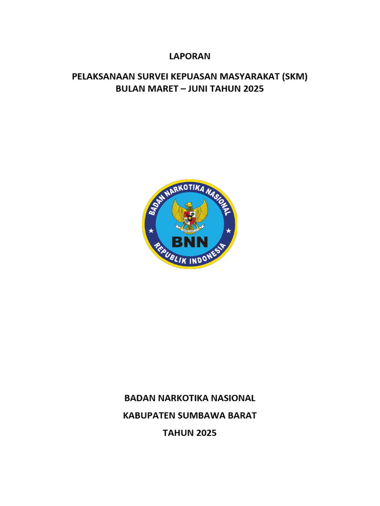Laporan SKM BNN KSB 2025 Triwulan 2 | PDF
