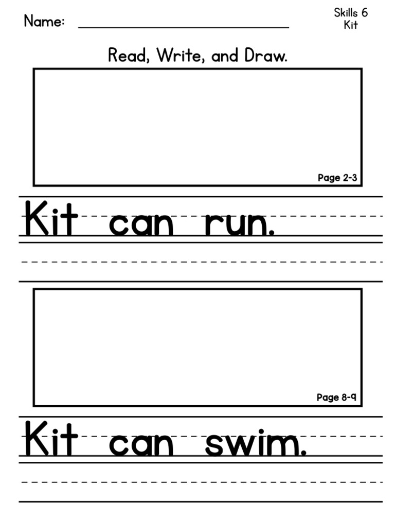 Read, Write, and Draw.: Kit Can Run | PDF | Animals And Humans
