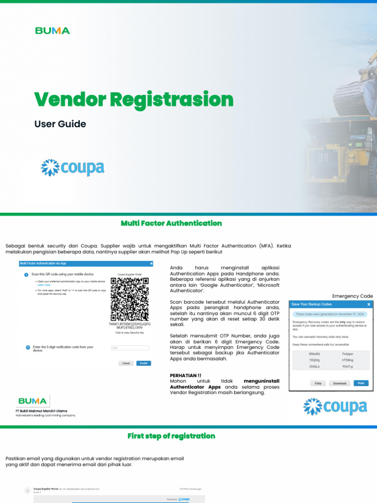User Guide - Vendor Registration Coupa | PDF