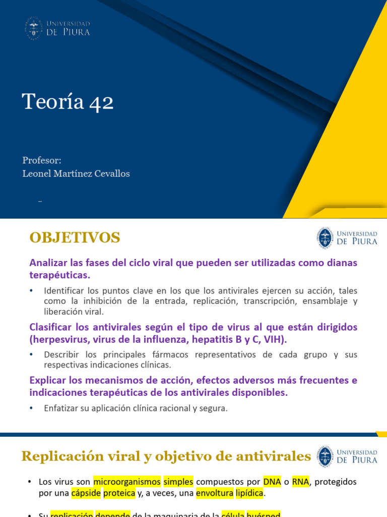 T42 Fármacos Antivirales | PDF | Droga antiviral | Virus