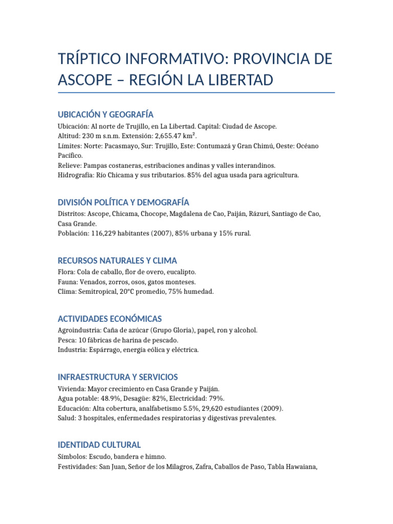 Triptico Ascope | PDF