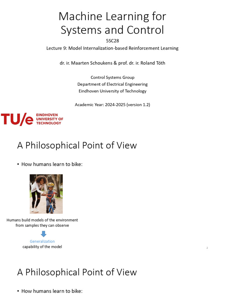5SC28 L9 Machine Learning Systems Control | PDF | Mathematical ...