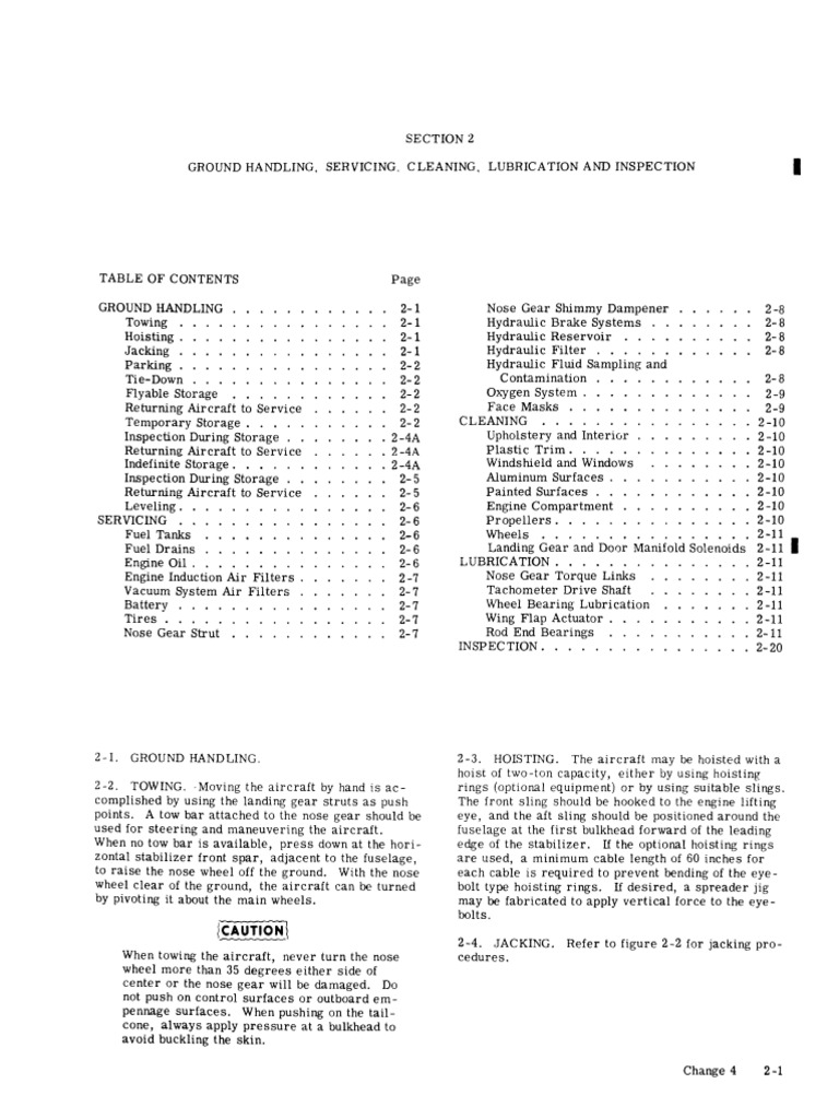 Ground Handling, Servicing, Cleaning, Lubrication and Inspection | PDF ...