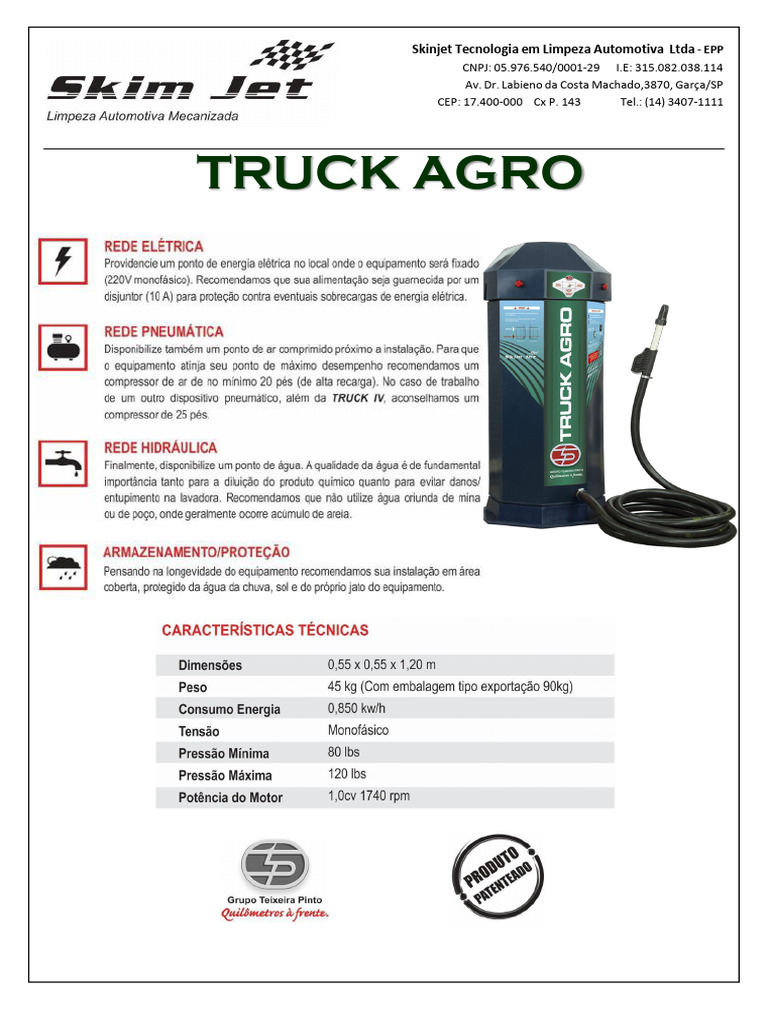 Ficha Técnica Truck Agro | PDF