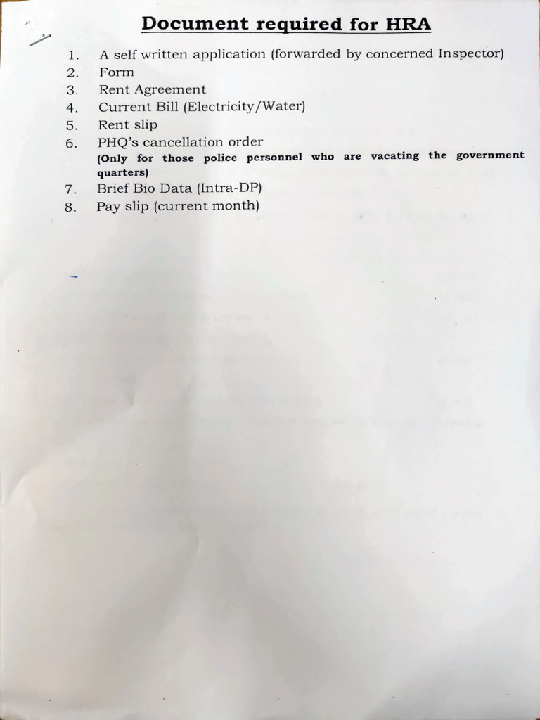 House Rent Allowance | PDF