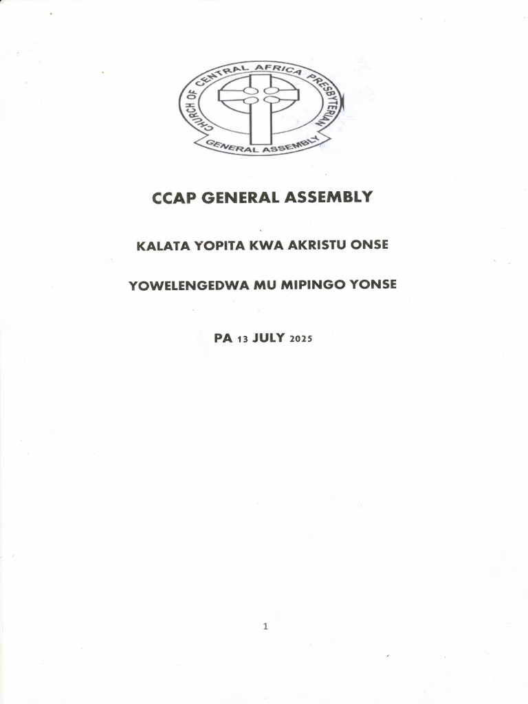 Pastoral Letter - Chichewa | PDF