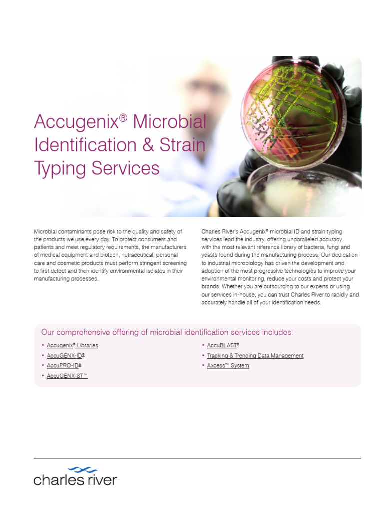 Broch - Accugenix® Microbial Identification Strain Typing Services North America | PDF | Dna ...