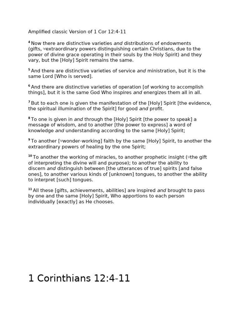 Understanding Spiritual Gifts in 1 Cor 12 | PDF | Spiritual Gift ...