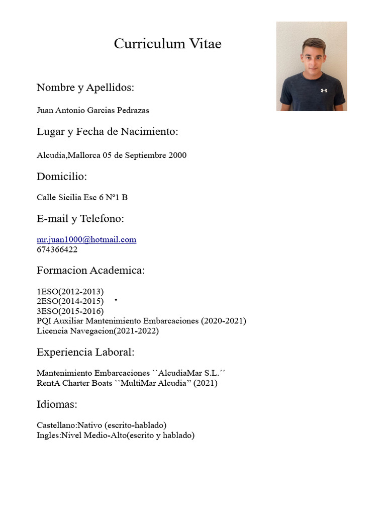 Mi Currículum 2 | PDF