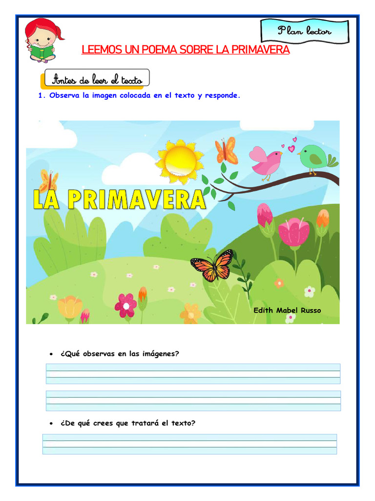 Poema Infantil sobre la Primavera | PDF
