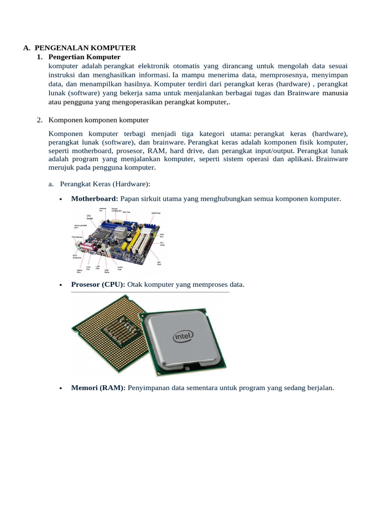 Pengenalan Komputer | PDF