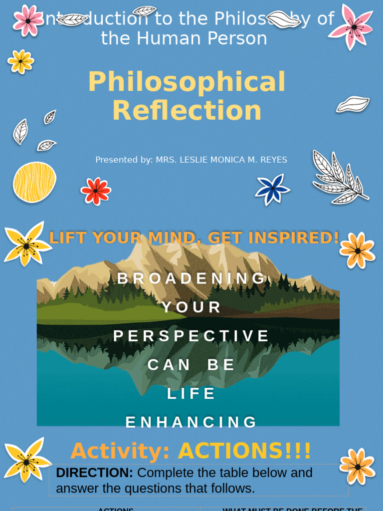 New Week 2 Session 2 Philosophical Reflection | PDF | Liberal Arts ...
