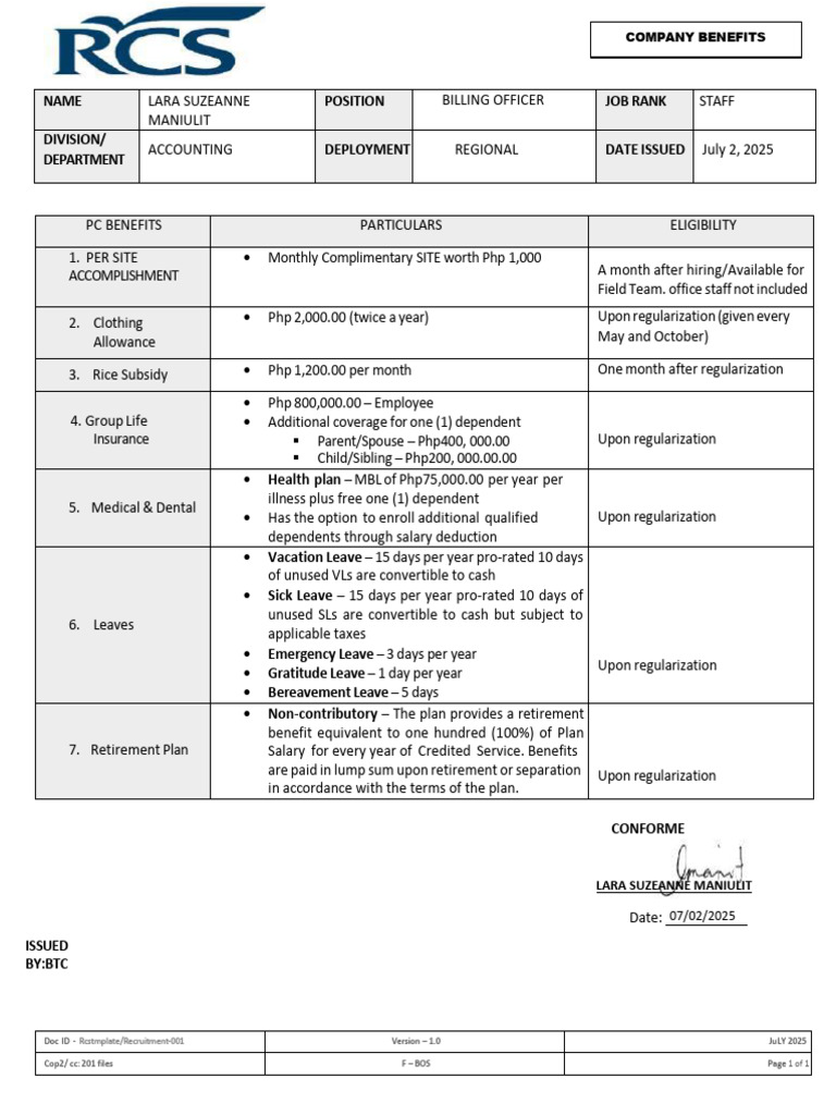 CBR FORM - LARA - Compressed (1) | PDF
