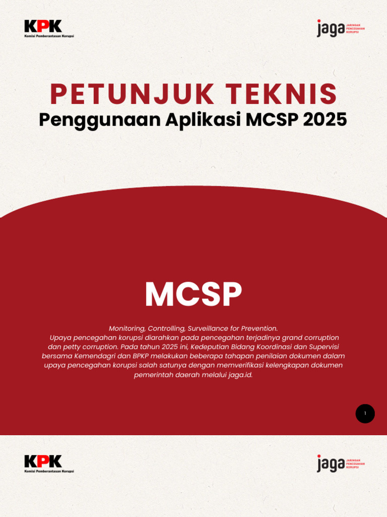 Juknis MCSP 2025 | PDF