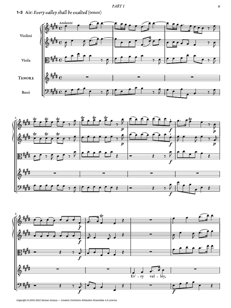 Handel - Messiah - Every Valley | PDF