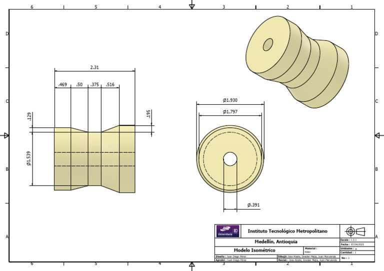Plano Modelo Isométrico | PDF