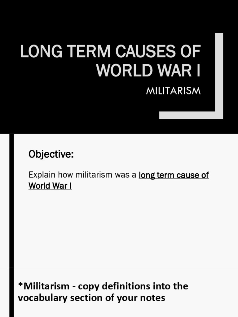 06 WWI Militarism - Student | PDF | Battleship | Militarism