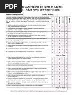 Test ASRS V1.1 (Versión Única) | PDF