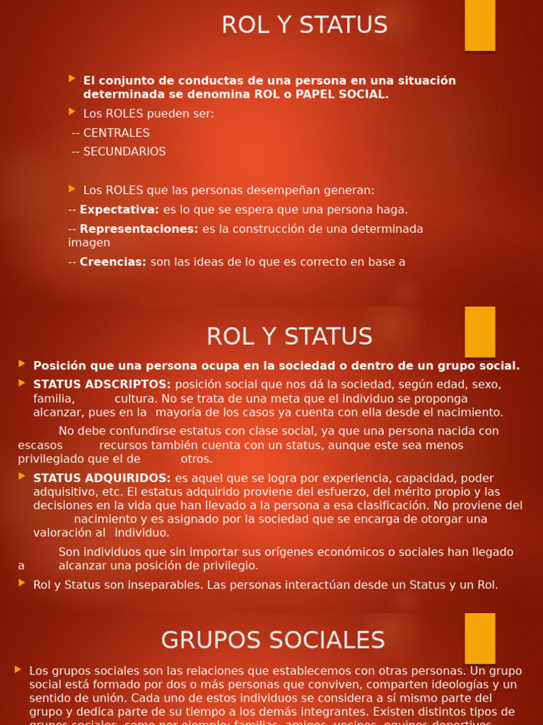Rol y Status y Movilidad Social | PDF | Estatus social | Mobilidad social