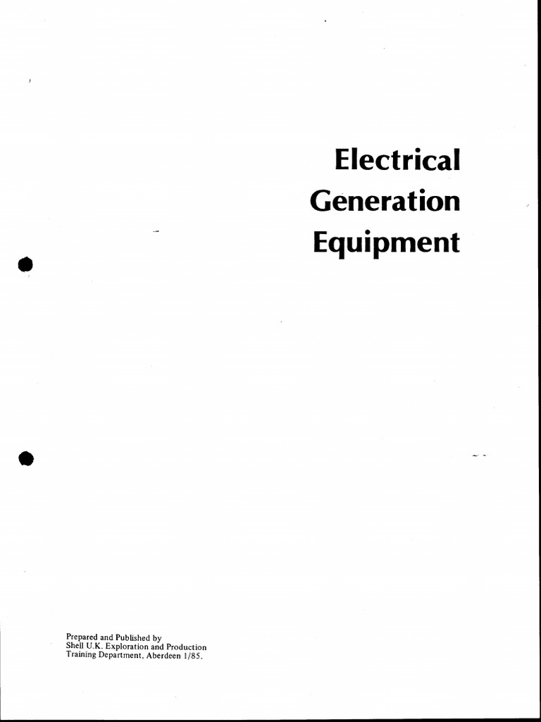 Electrical Generation Equipment | PDF
