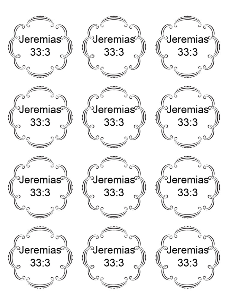 Jeremias 33 3 | PDF
