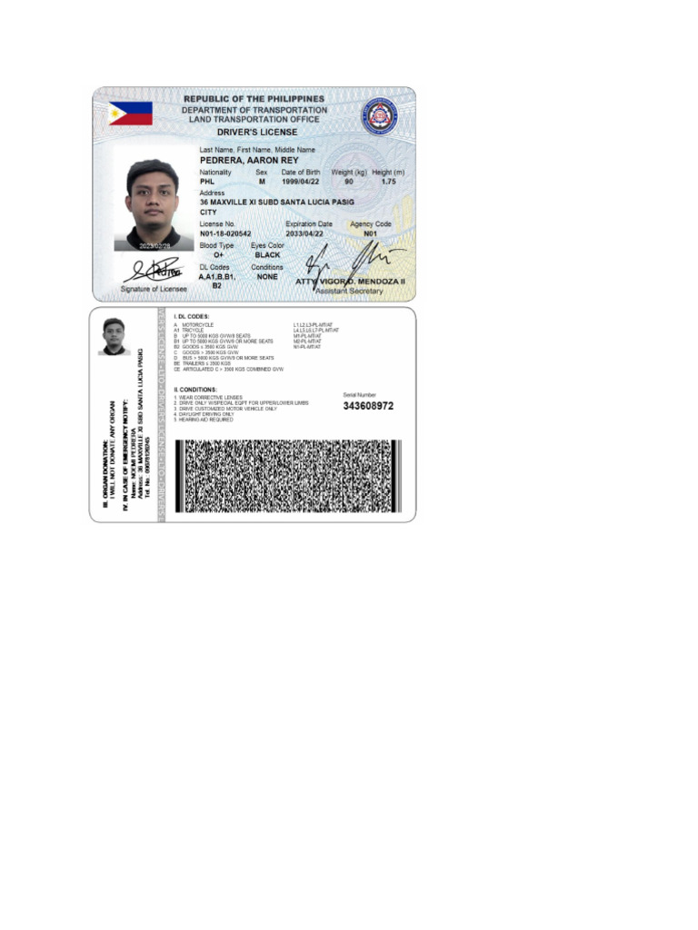 Drivers License | PDF