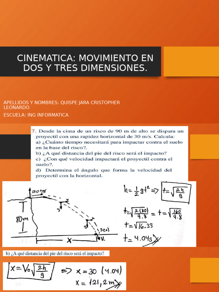 CINEMATICA en 3 Dimenciones | PDF