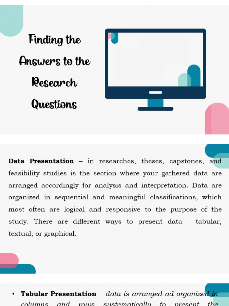 Finding The Answers To The Research Questions | PDF | Statistics ...