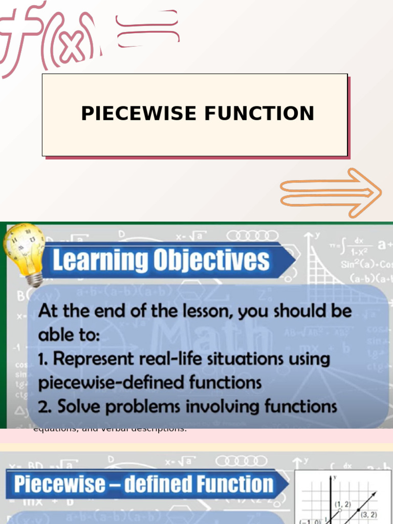 Piecewise Function | PDF | Function (Mathematics) | Derivative