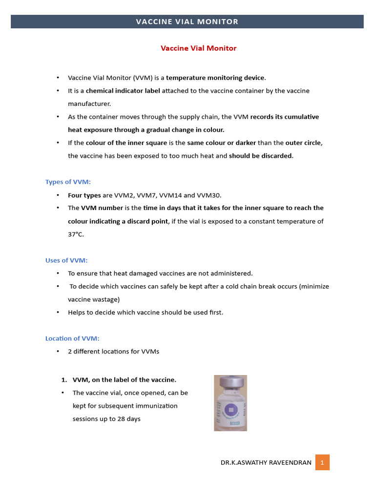 9 Handout Vaccine Vial Monitor | PDF
