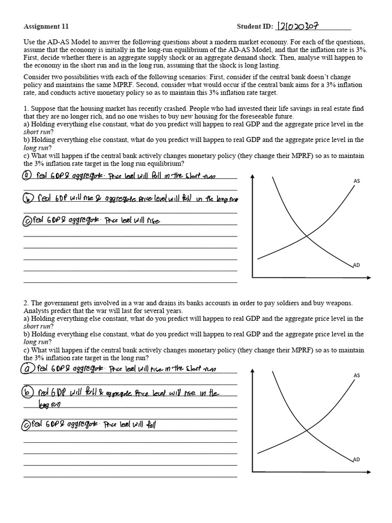 Assignment 11-2 - 121020307 | PDF | Inflation | Monetary Policy