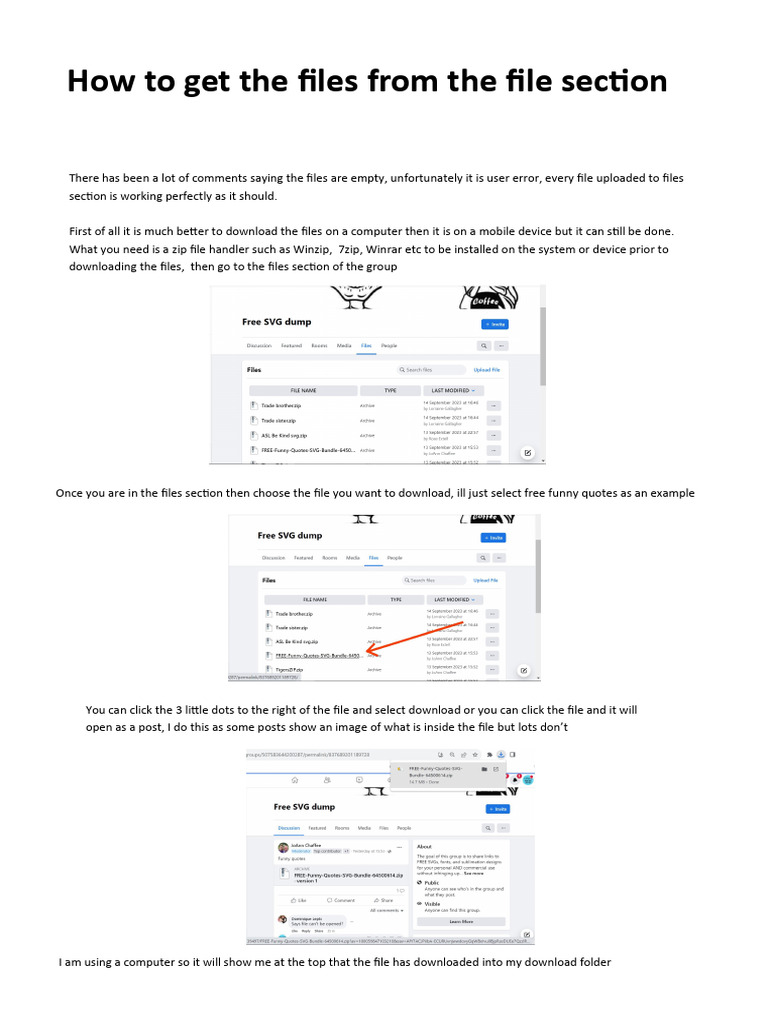Downloading and Unzipping The Files | PDF