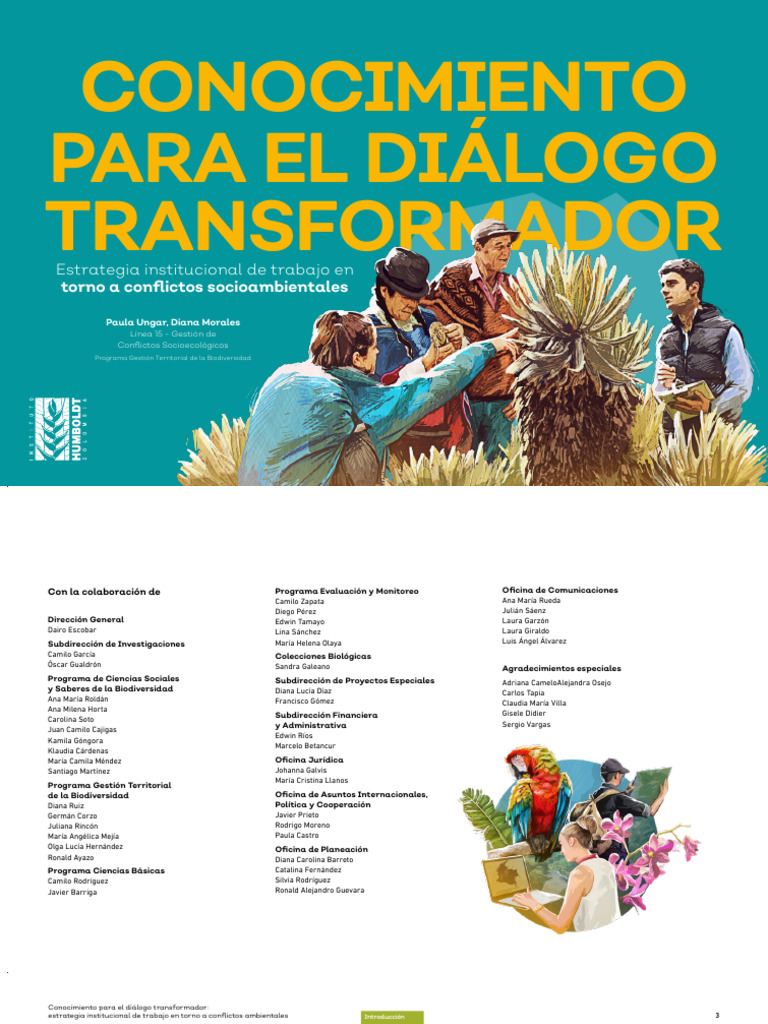 Conocimiento para El Diálogo Transformador. Estrategia Institucional de Trabajo en Torno A ...