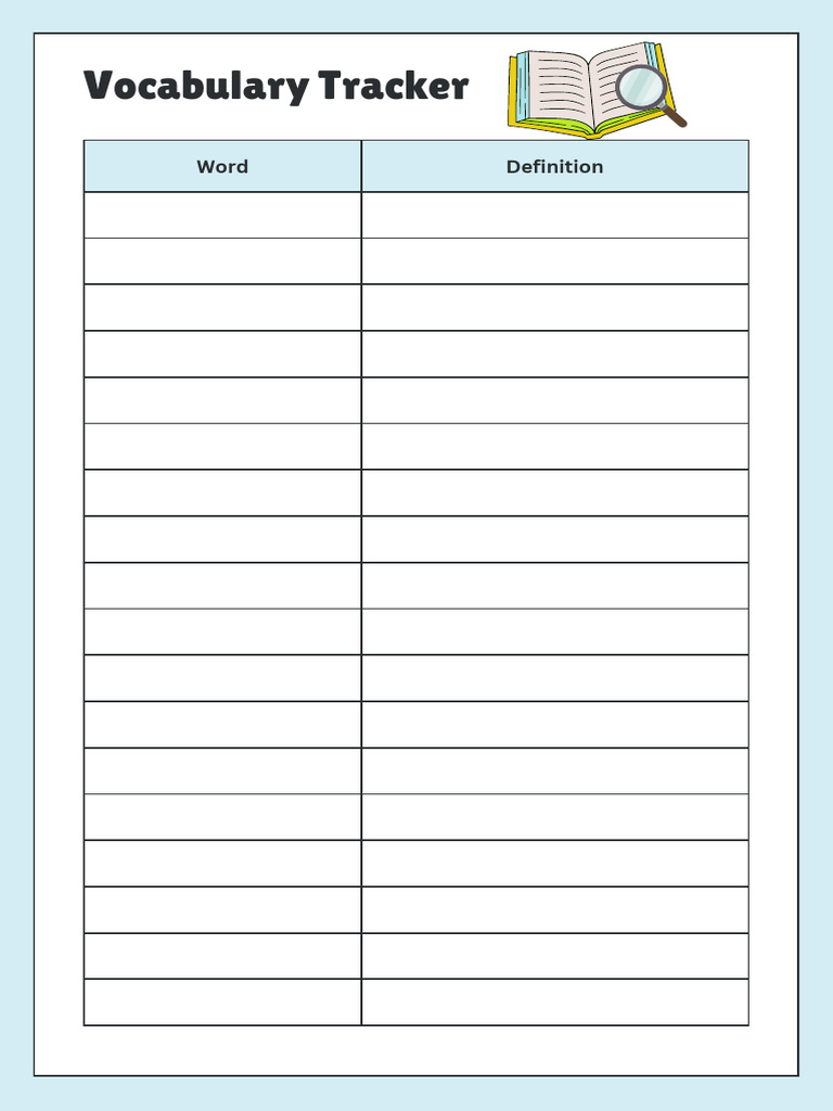 Vocabularies Tracker | PDF