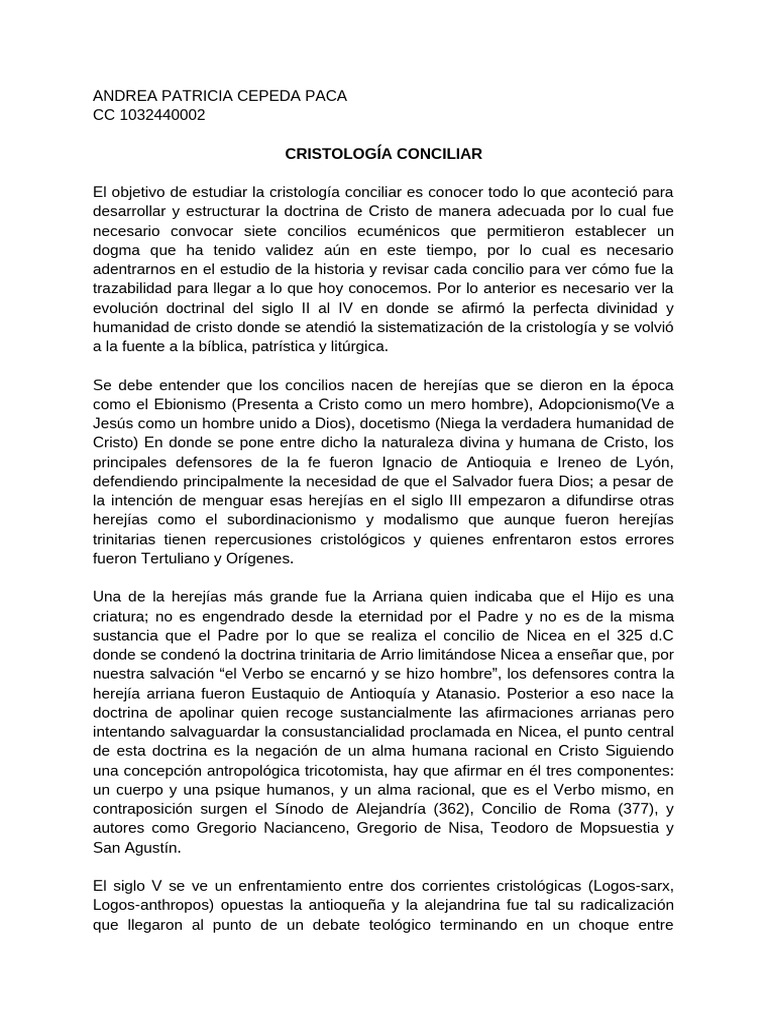 Cristología Conciliar | PDF | Cristología | arrianismo