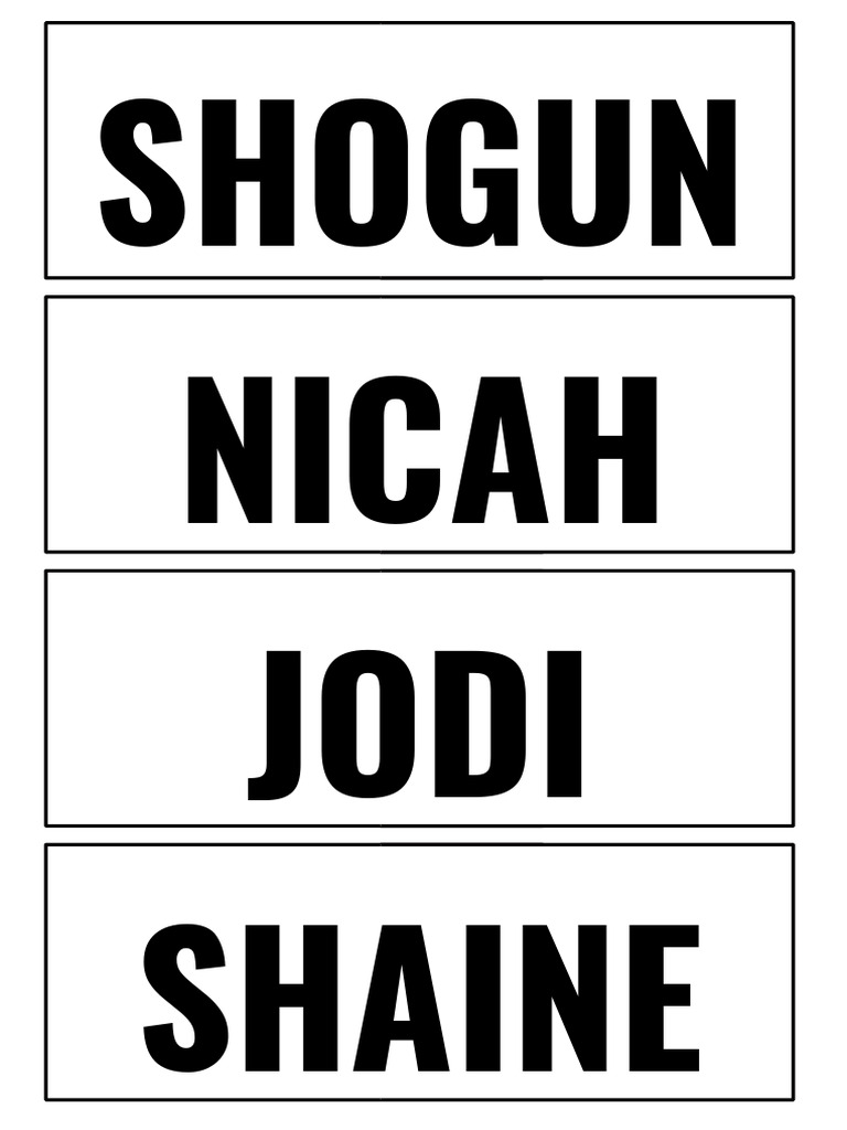 List of Unique Names and Variations | PDF