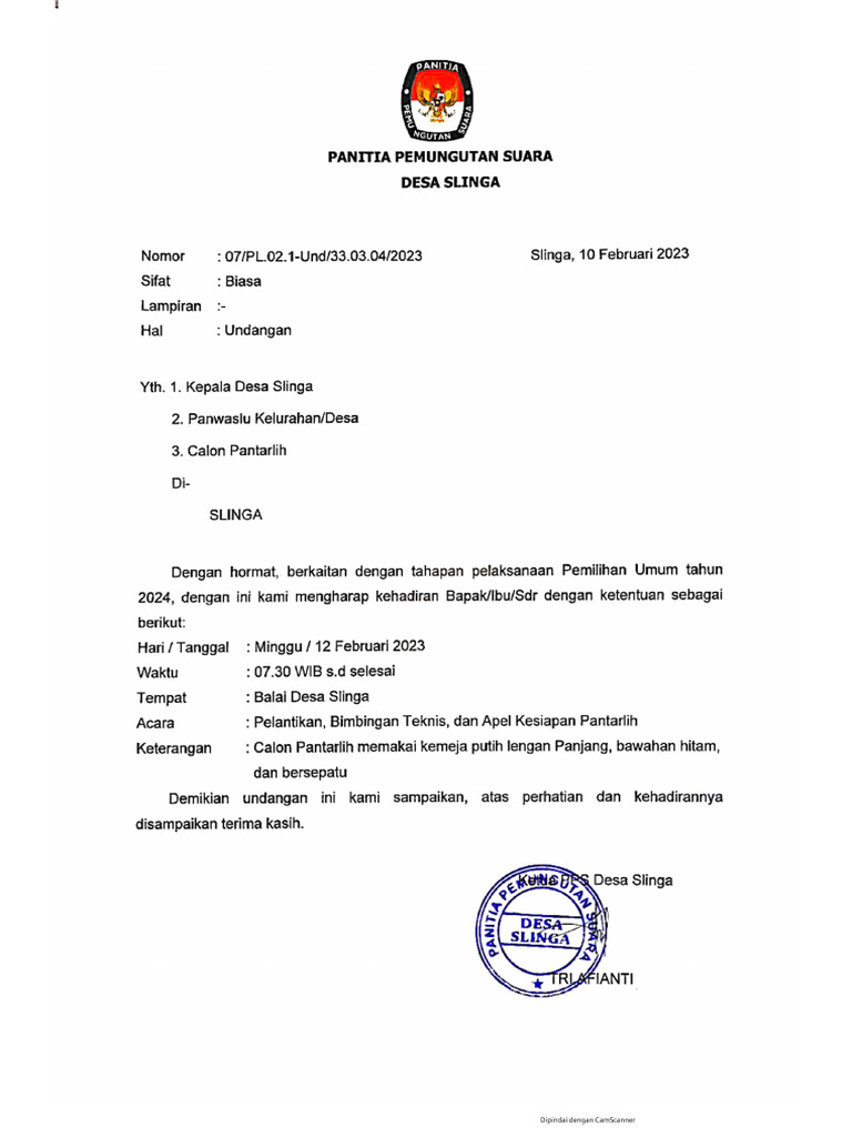 Undangan Pelantikan | PDF