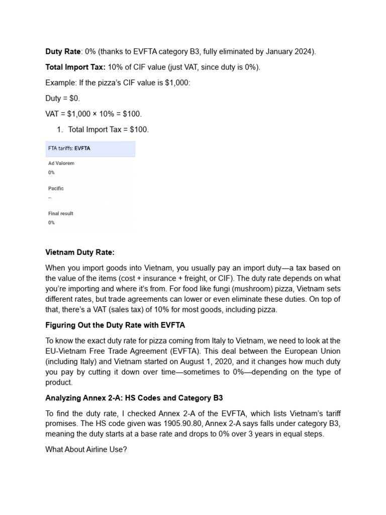 Duty Rate | PDF
