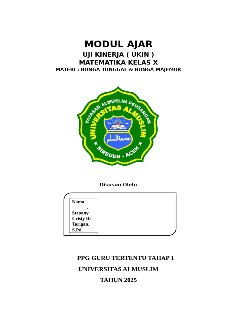 Modul Ajar Ukin | PDF