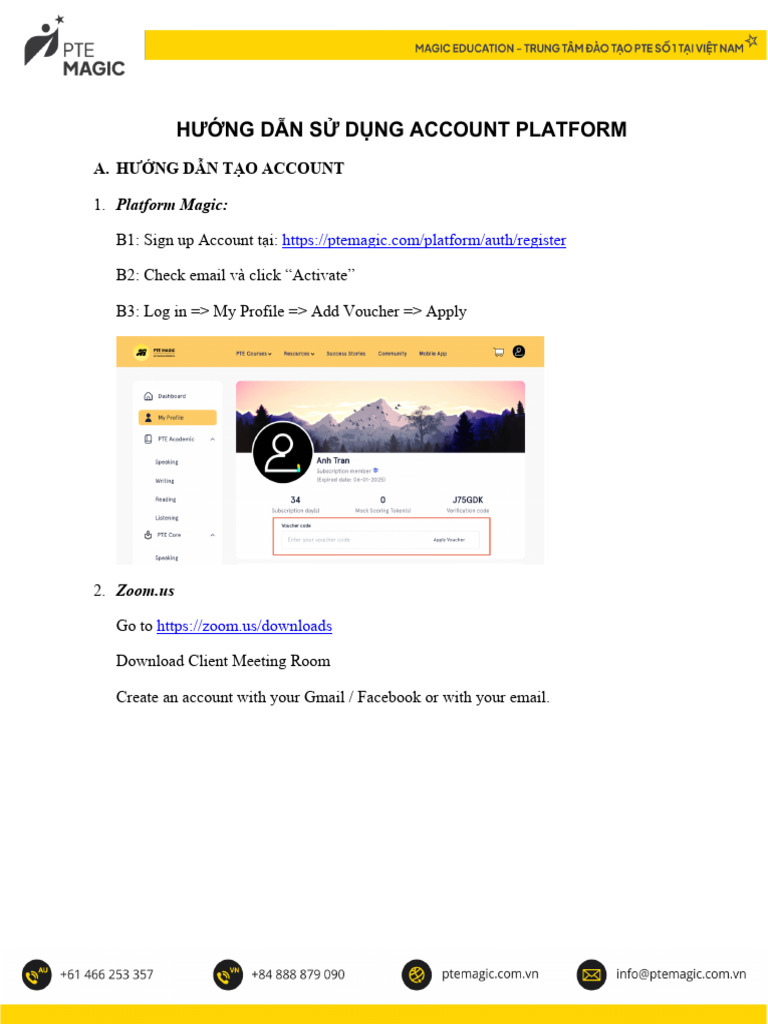 HƯỚNG DẪN TẠO SỬ DỤNG MAGIC PLATFORM | PDF