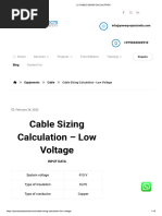 MV Cable Sizing Calculation Excel | PDF