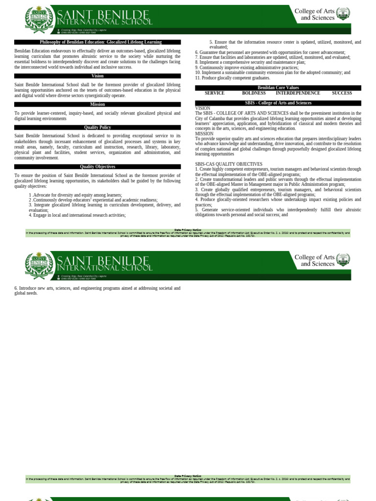 Sbis - Ge5 Sts Course Syllabus | PDF | Science | Privacy