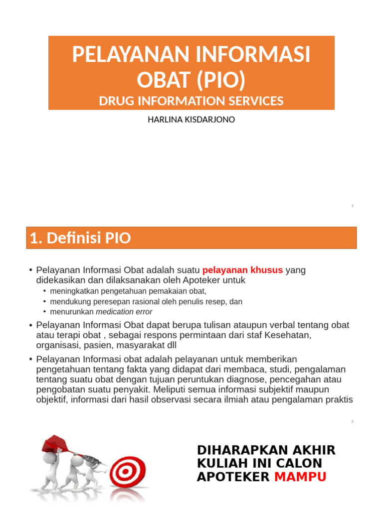 Pelayanan Informasi Obat (Pio) | PDF