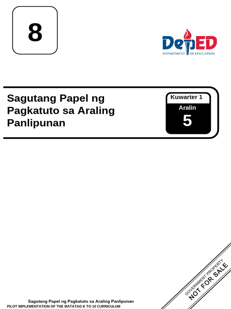 Q1 - LAS - AP8 - Lesson 5 - Week 5 | PDF