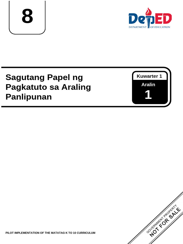 Q1 - LAS - AP8 - Lesson 1 - Week 1 | PDF