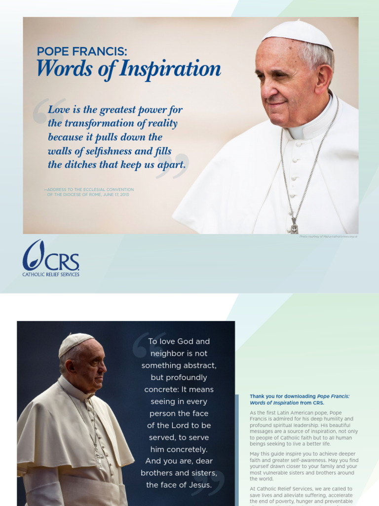 Pope Francis: Inspiring Words on Love and Community | PDF | Pope ...