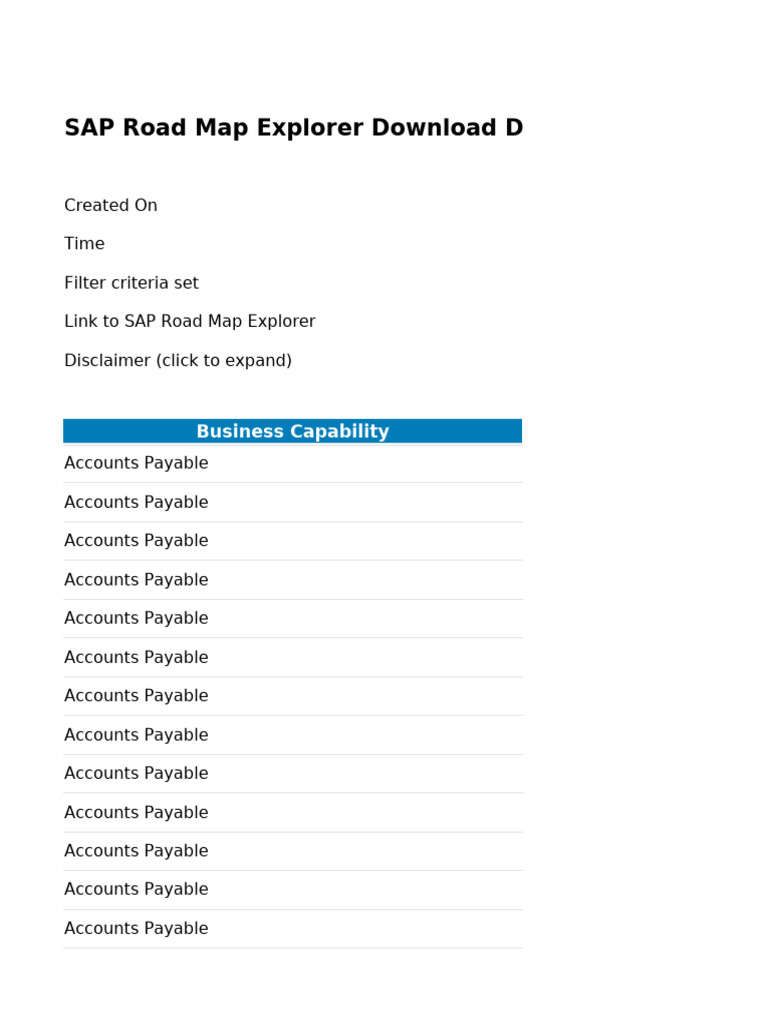 SAP Road Map Explorer Download Guide | PDF | Financial Accounting ...